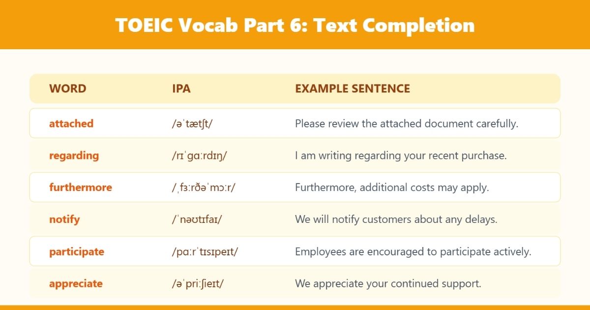 TOEIC Vocab for All 7 Parts: 600+ Essential TOEIC Words
